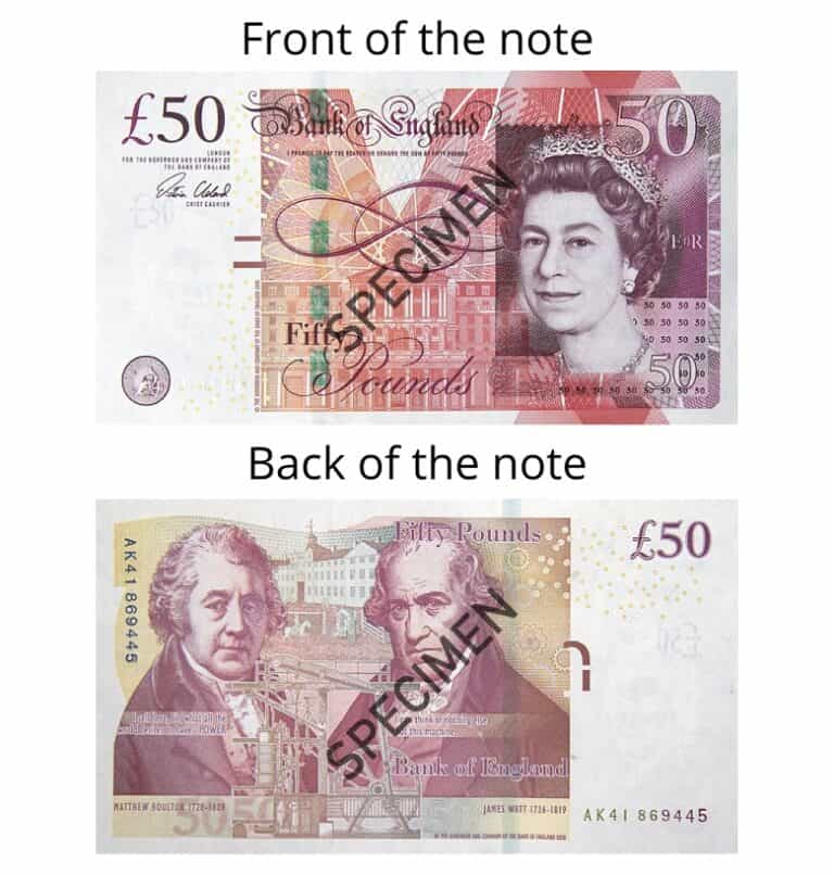 Old £50 Paper Note