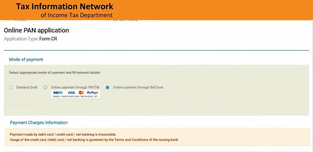 Protean-PAN-application-payment
