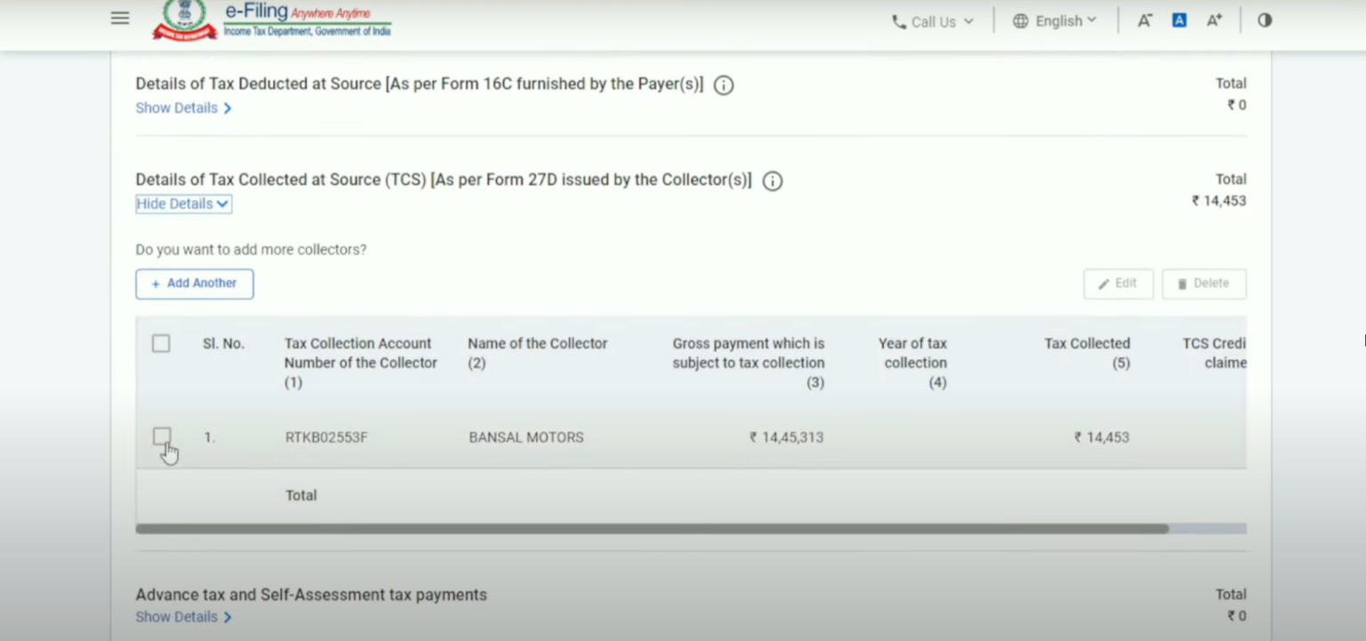 How To Claim TCS Refund Online When Filing ITR?